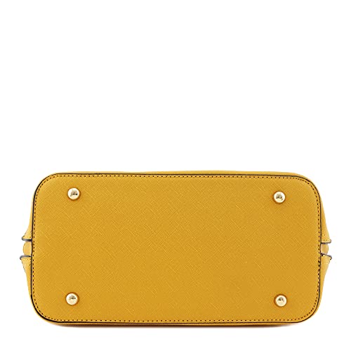 Zip-Around Classic Dome Satchel (Mustard)