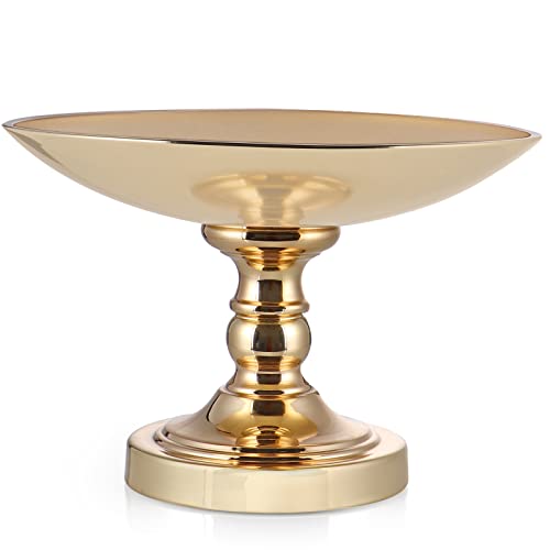 MDLUU Centerpiece Holder Bowl, Decorative Footed Bowl, Pedestal Fruit Tray for Dining Room Table, Coffee Table, Living Room Decor, 11.8''Dia.Ć8''H (Gold)