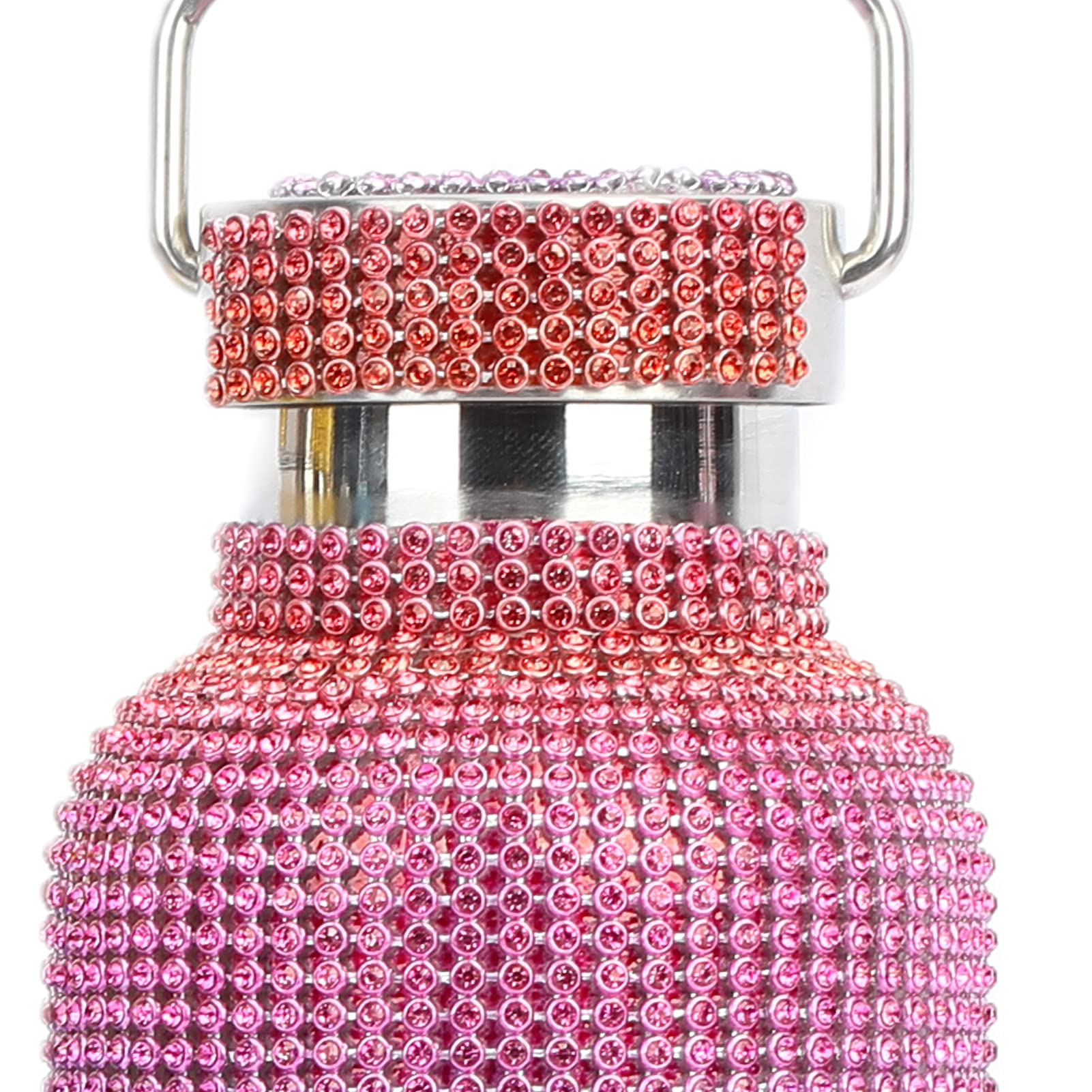 Cuteam Shining Like a Diamond Water Bottle, Fashion Bling Rhinestone Stainless Steel Thermal Bottle, Portable Large Capacity Refillable Vacuum Water Bot, Birthday Gift