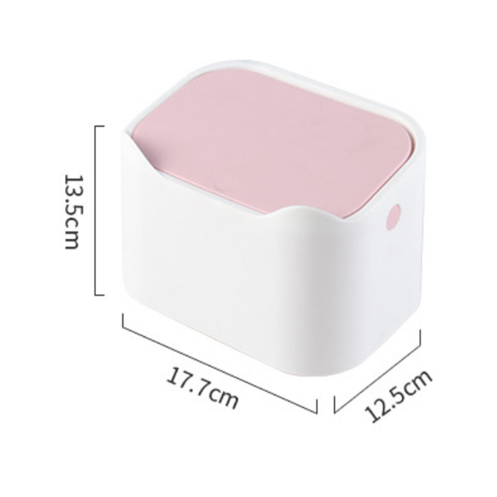 HarmonyBliss Desktop Trash Can Detachable Portable Small Table Waste Bin with Lid for Bedroom Living Room Office