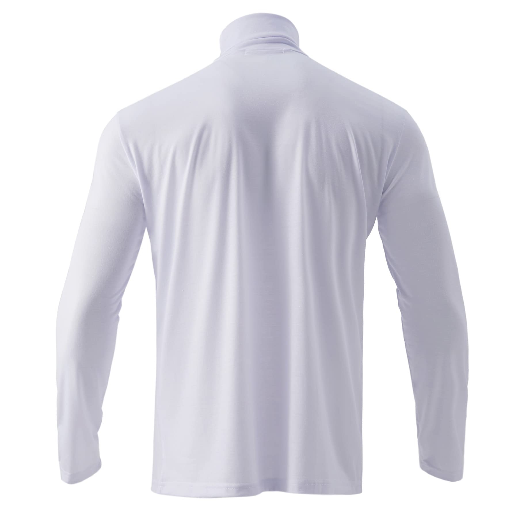 Dicodoum White Turtleneck Mens Slim Fit Thermal Pullover Sweaters Long Sleeve Undershirt Base Layer Tops Fashion T-Shirt S