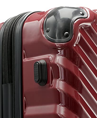 Karl Lagerfeld Paris Women's Suitcase Spinner Wheels Hardside, Burgundy, One Size