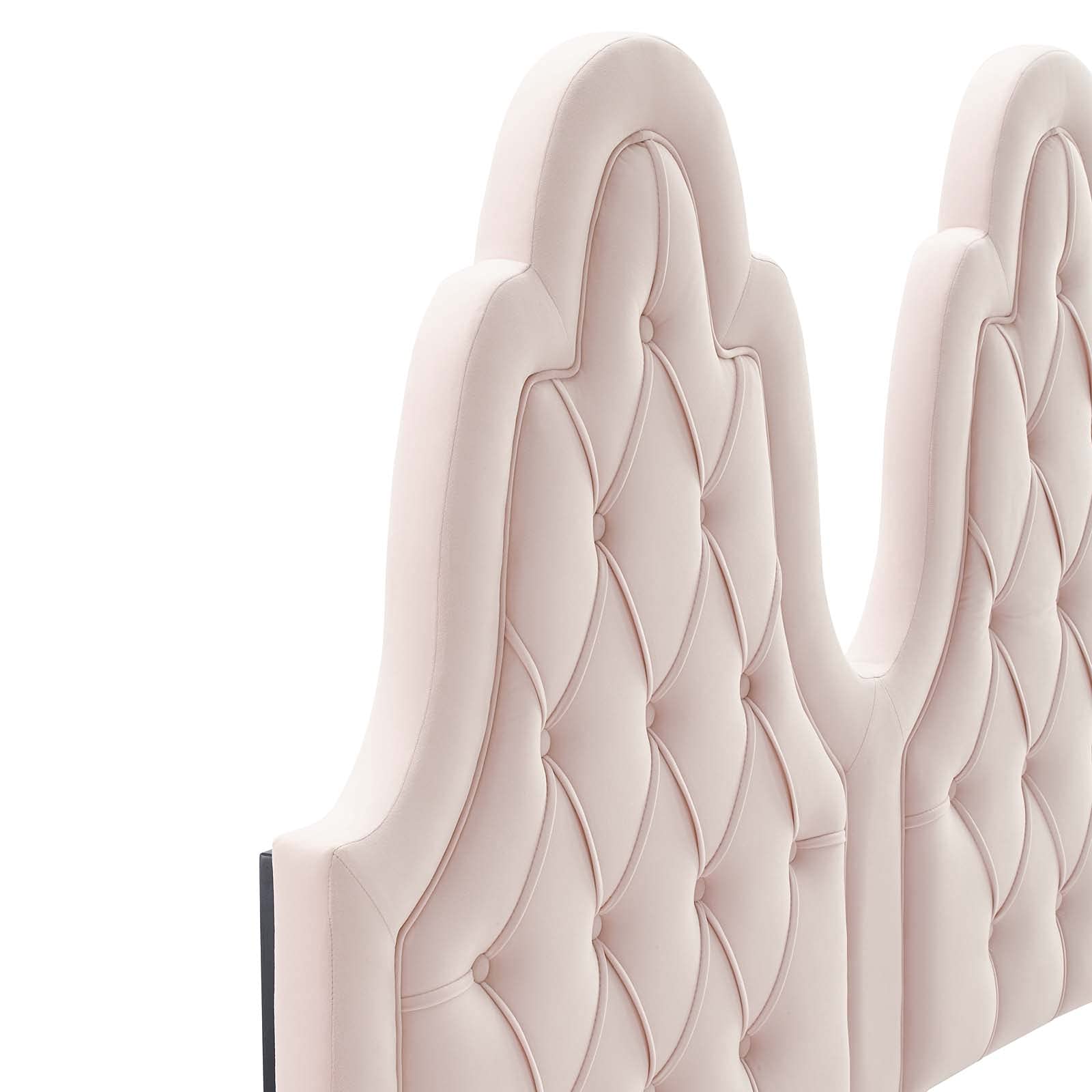 Modway Augustine Tufted Performance Velvet Headboard, King/California King, Pink