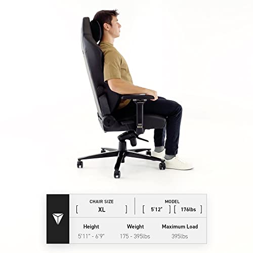 Secretlab Titan Evo 2022 Black3 Gaming Chair - Reclining, Ergonomic & Heavy Duty Computer Chair with 4D Armrests, Magnetic Head Pillow & Lumbar Support - Big and Tall Up to 395 lbs - Black - Fabric