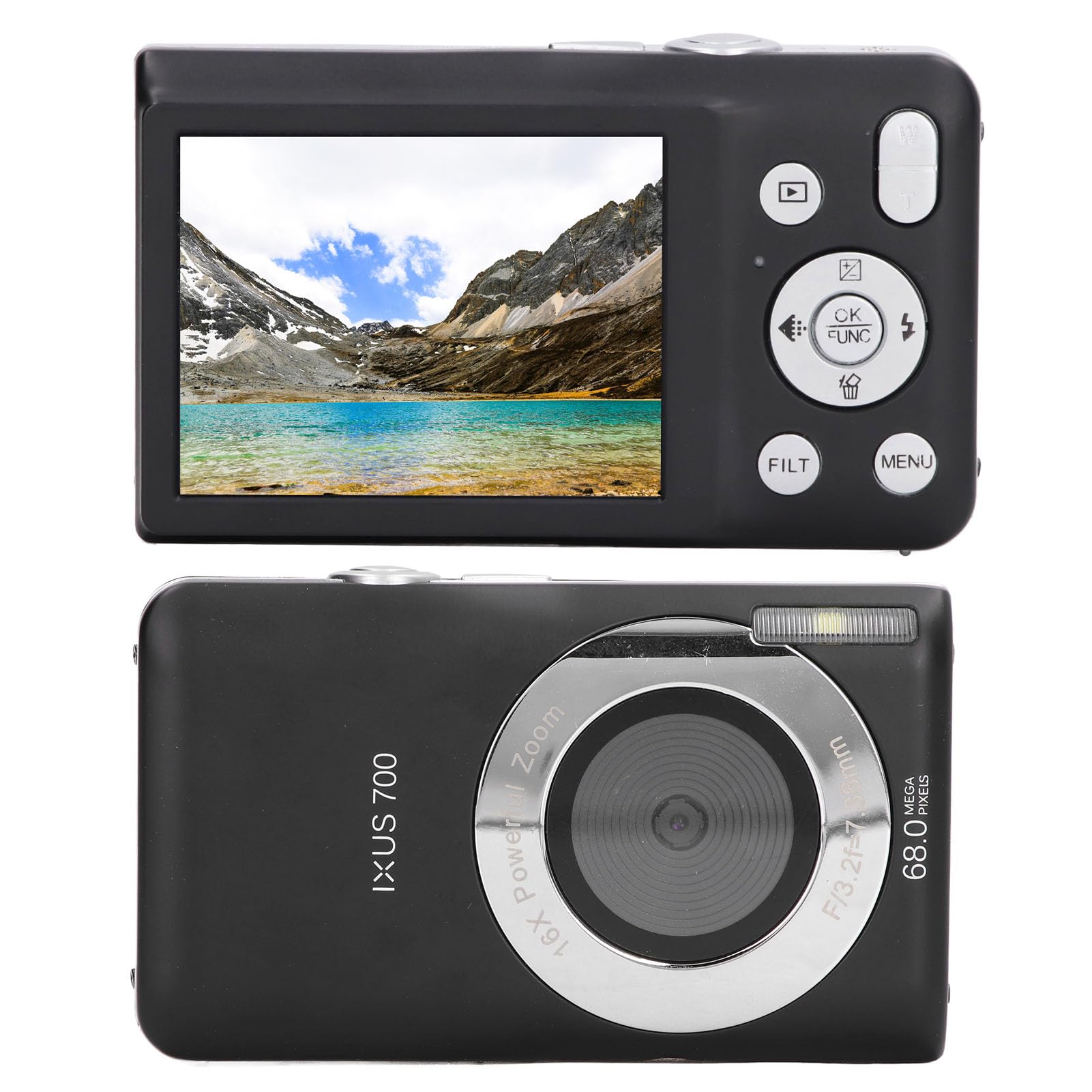 Digital Camera, FHD 8K Digital Camera for Kids Video Camera with 16X Digital Zoom, Compact Point and Shoot Camera, Portable Small Camera for Teens Students Boys Girls Seniors