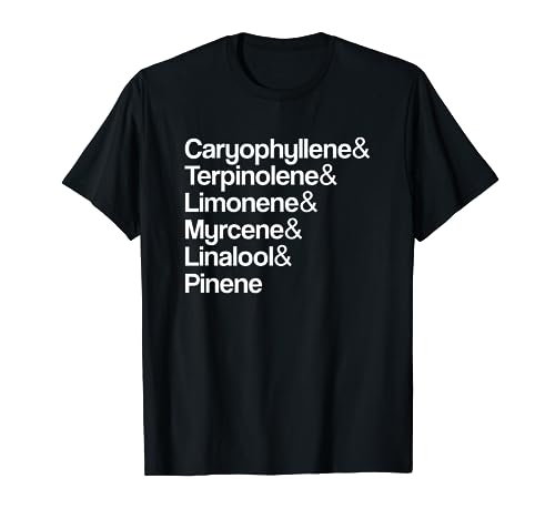 Cannabis Terpenes Terps List Marijuana Smoker Toker 420 Weed T-Shirt