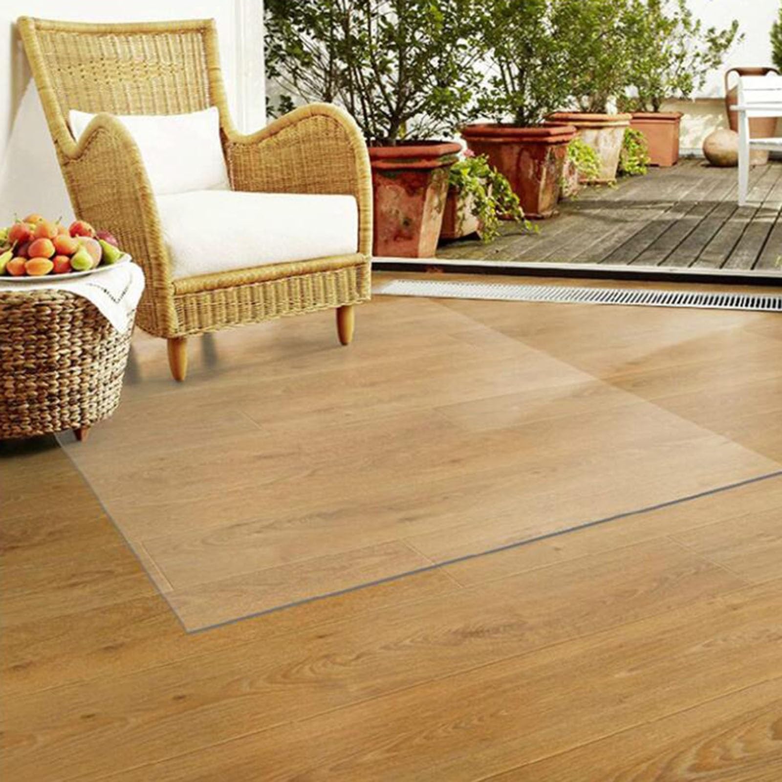 Clear PVC Desk Chair Mat Chair Mat,PVC Non-slip Transparent Rectangle Floor Protector,Home Office Anti Scratch Rolling Chair Mats,for Carpet,Under Tables,FurnitureThick 1mm,100-600cm length,Non-slip E