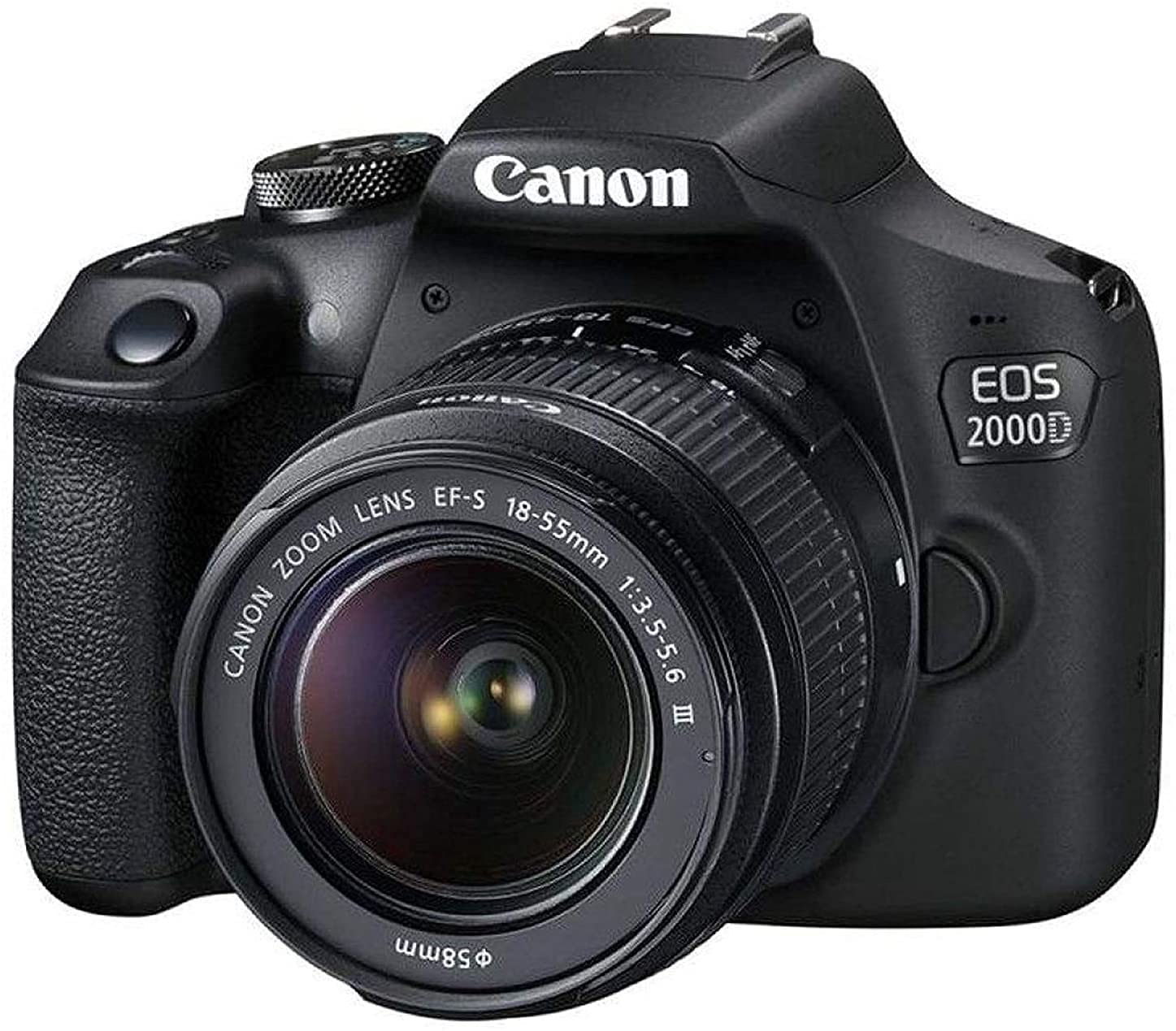 Canon EOS 2000D / Rebel T7 Digital SLR Camera Body w/EF-S 18-55mm f/3.5-5.6 Lens 3 Lens DSLR Kit + Pixibytes Basic Bundle (International Bundle) (Renewed)