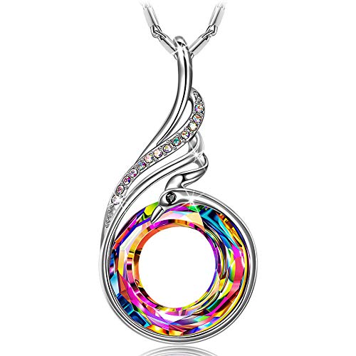 Kate Lynn Phoenix Necklace for Women Jewelry for Women Crystal Pendant Necklace Birthday Gifts for Women Unique Necklaces for Ladies Friends