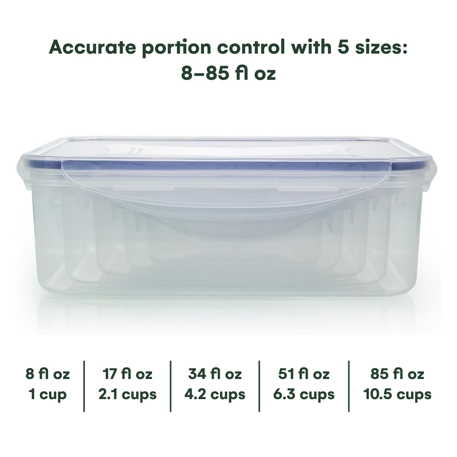 Dawhud Direct VP Fresh Food Storage Airtight Nested Containers with Locking Lids (Set of 5)