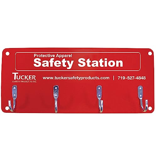 Tucker Industries Wall Mount 4-Hook Safety Equipment Station