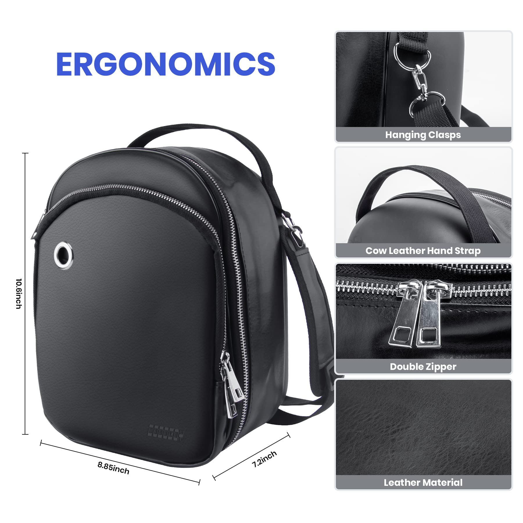 CODOGOY Carrying Case for Oculus Quest 2, Quest 2 Case Compatible with Oculus Quest 2 Official Elite Strap&Headset, Touch Controllers and Other Accessories,Water Proof Travel Case with Shoulder Strap