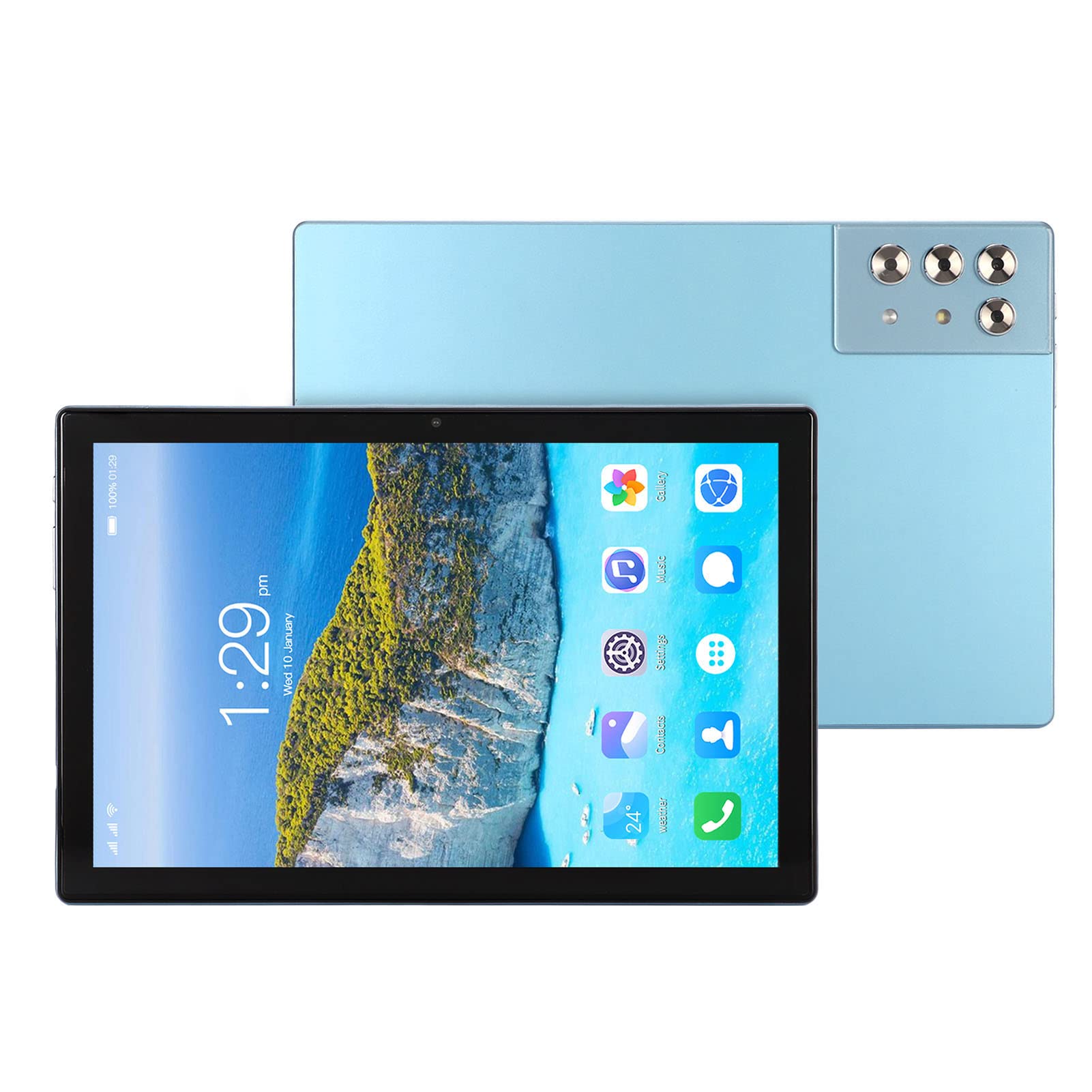 Dilwe S30 pro 2 in 1 Tablet 10.1 Inch, Android 12 Tablet with Keyboard Case, 8GB RAM 256GB ROM Octa Core CPU,4G LTE Call Tablet, Dual Carema WiFi BT Tablet PC