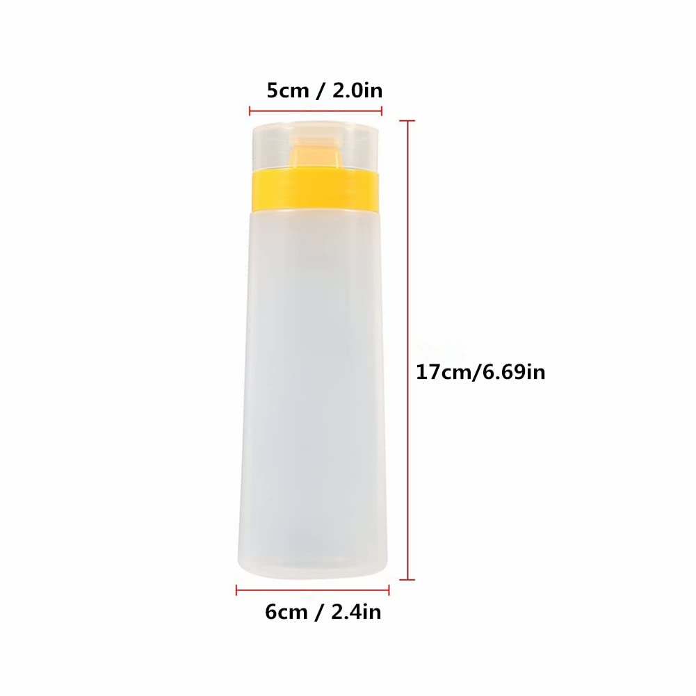 Ebonee 4 Hole Squeeze Sauce Bottle, Jam Squeeze Bottle with Cap Lids for Ketchup, Mayonnaise, Olive Oil, Salad Dressing, Condiment Dispenser (2 Pack)
