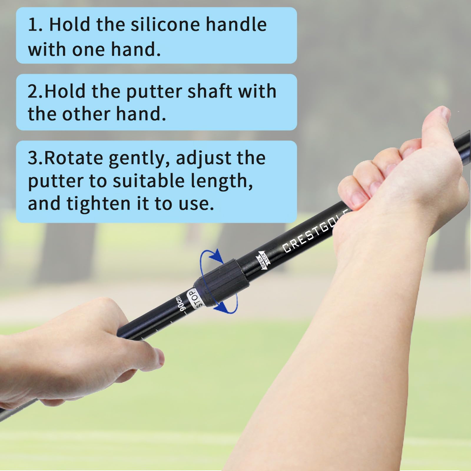 Crestgolf 5 Pack Two-way Golf Putters for Men and Women Adjustable Length Golf Clubs Set for Junior and Adults