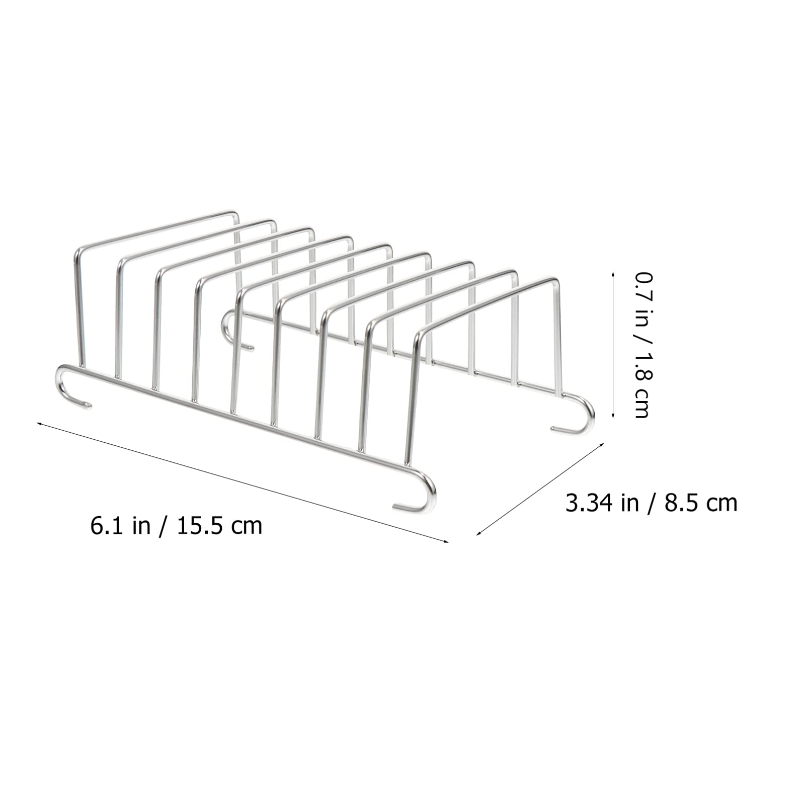 DOITOOL Toast Bread Rack Holder, 2Pcs 8 Slice Holes Stainless Steel Tool Cooling Grid Bread Rack Non- Stick Bread Loaf Stand Air Fryer Accessories Organizer