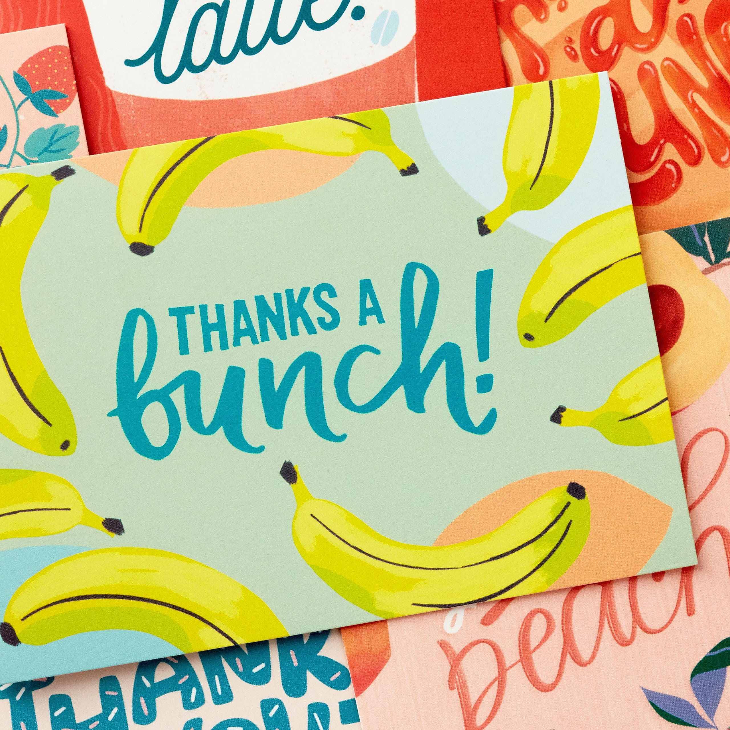 Hallmark Thank You Notes, Food Puns (36 Blank Cards with Envelopes) Donut, Latte, Brunch