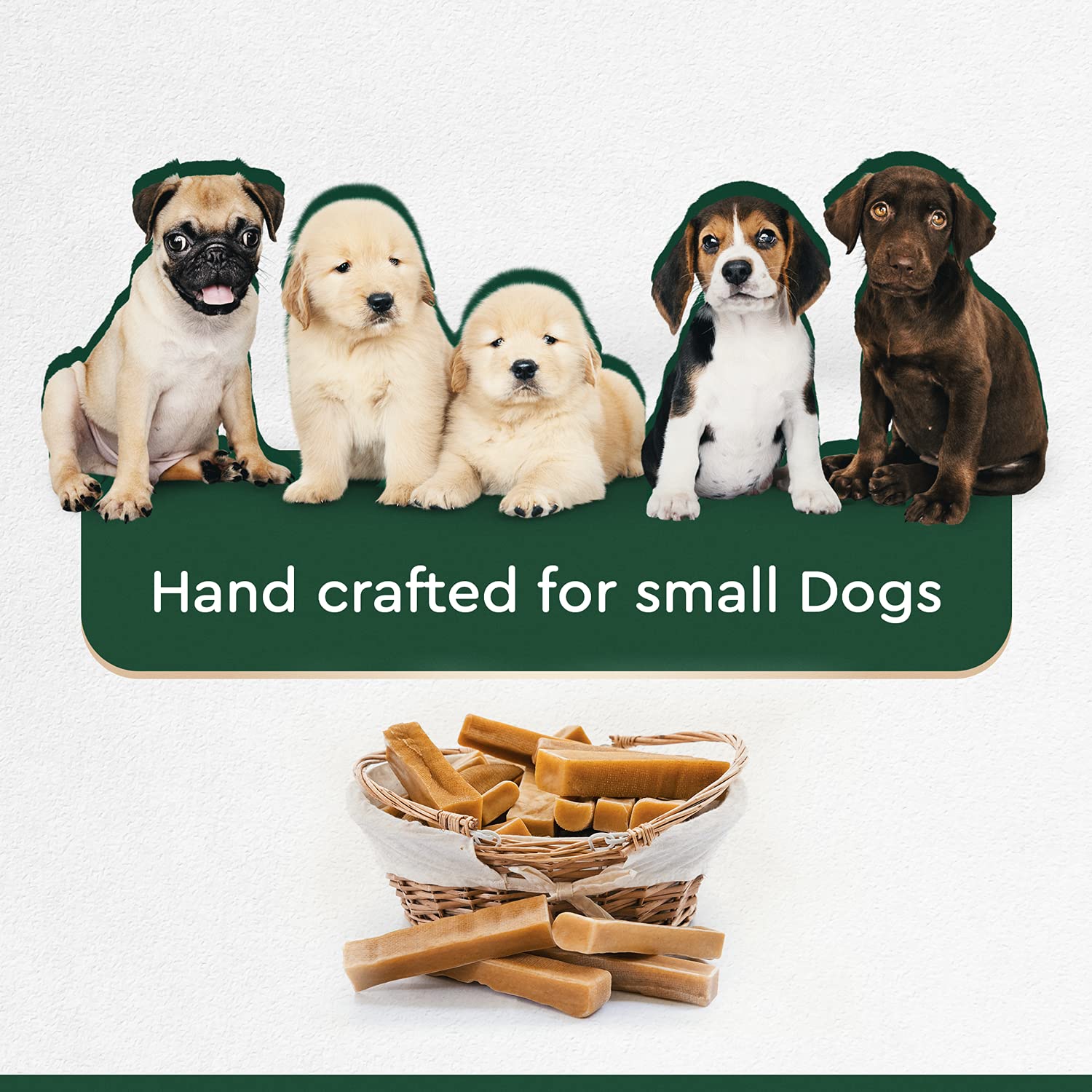 KATHMANDU'S - Authentic Himalayan Cheese Dog Chews - for Small Dogs (Pack of 15) - for Improved Dental Hygiene & Protein-Rich Nutrition, No Preservatives