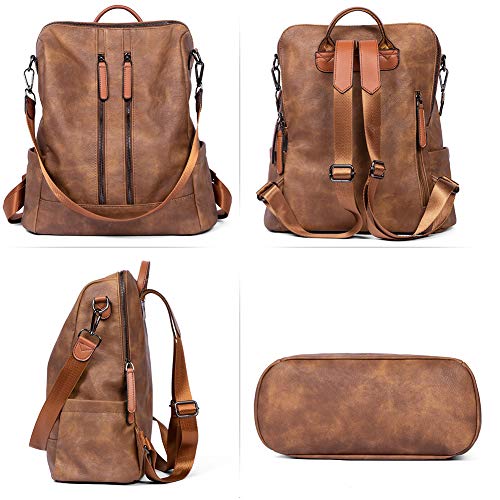 CLUCI Womens Backpack Leather Fashion Travel Casual College Work Backpack Detachable Ladies Covertible Shoulder Bag