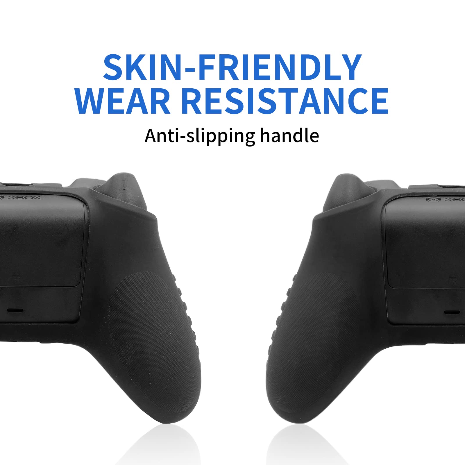COIORVIS Soft Anti-Slip Silicone Controller Cover Skins Thumb Grips Caps Protective Case for Xbox One X S Controller(White)