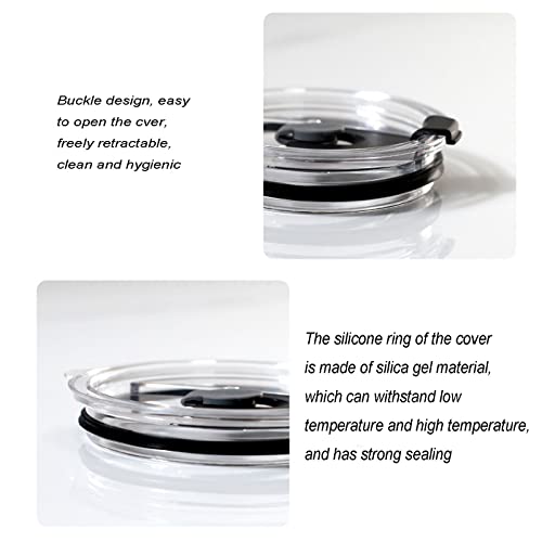 Tumbler Lids Spillproof 20oz,4 Pack Splash Resistant Lid for Beast,Juro,Ozark Trail,Rae Dunn,Atlin,Coffee Mug and More Cooler Cup,Covers for 20 Ounce Tumbler