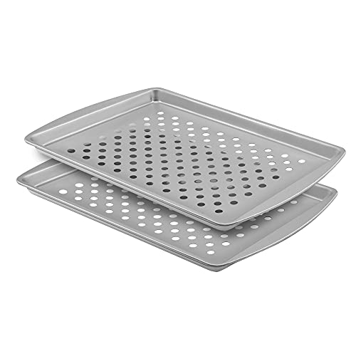 G & S Metal Products Company Sensations Set of Two Medium Grill Trays Gray, GS282TH-AZ, 13.1'' x 9.1'' x 0.5