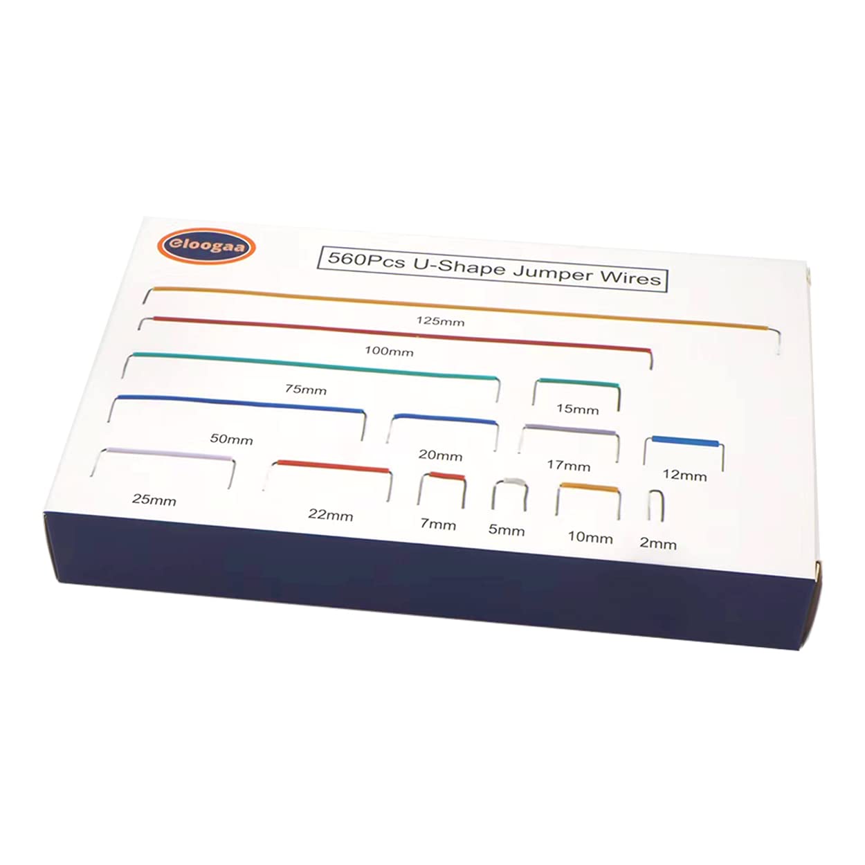 ELOOGAA 14 Vaules 560Pcs 2-125mm Solderless Flexible Breadboard Connecting Line Cables Breadboard Jumper Wires kit