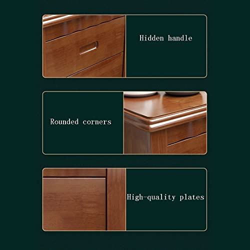 FFNUM Bedside Table Nightstand with 2 Drawers and Wood Legs, Large Storage Space Side Sofa Table for Bedroom, Living Room, Hallway Night Stand