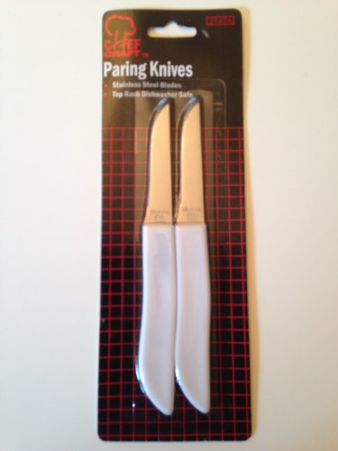 SET OF 2 CHEF CRAFT PARING KNIVES STAINLESS STEEL BLADES NEW