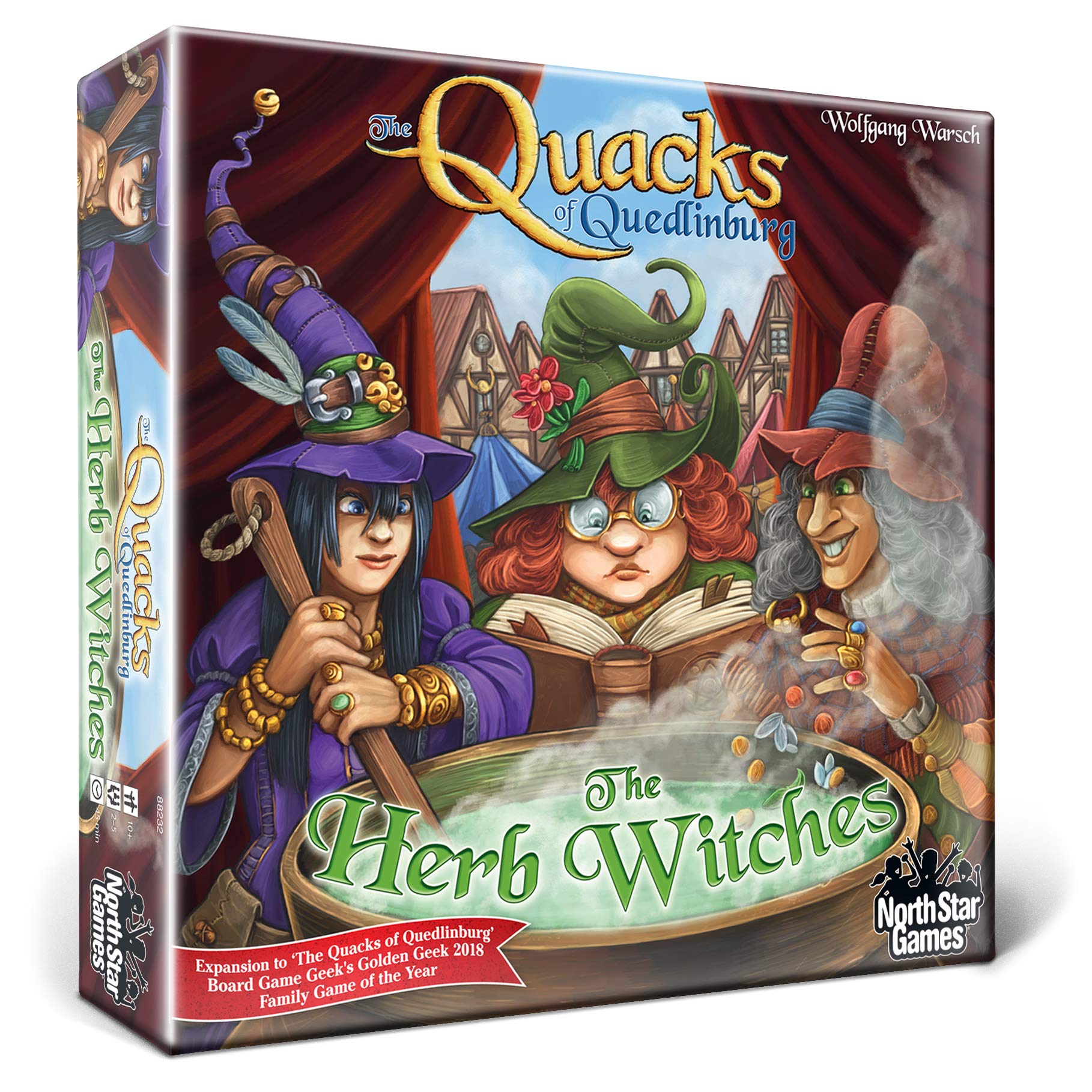 The Quacks of Quedlinburg:The Herb Witches-A Board Game Expansion by North Star Games 2-5 Players-Board Games for Family 45 Mins of Gameplay-Games for Family Game Night-for Kids and Adults Ages 12+