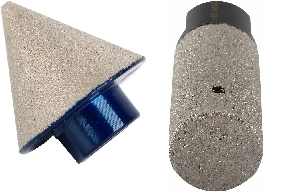 Diamond Beveling Chamfer Bit and 20mm 3/4 Inch 25mm 1 Inch 35mm 1-3/8 Inch Diamond Finger Milling Bit Granite Marble Porcelain Stone Holes Trimming Countersink Drill Enlarge Enlarging