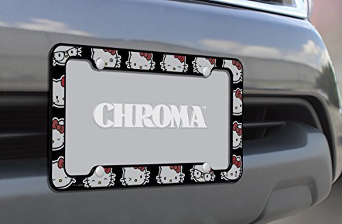 Chroma Graphics 42558 Hello Kitty Emoji Heads Plastic Frame, 12.5x6.25x0.2, Black/White/Red