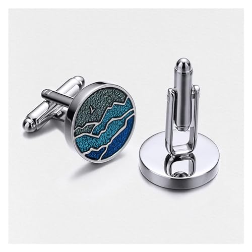 Color Matching Cufflinks Men's Shirts Cuff Buttons Shirt Cuff Nails Shirts Suit Cufflinks (Color : A, Size (A