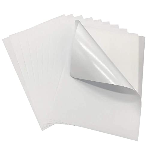 E-Printing Pack of 100 Sheets-High Sticky Printable Matte Self Adhesive Full Sheet A4 Sticker Paper/Label for Inkjet & Laser Printers