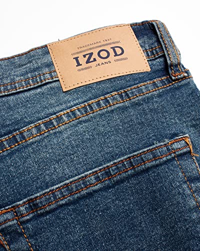 IZOD Men's Denim Jeans - Comfort Stretch Jeans - Casual Relaxed Fit Jeans for Men, Size 34W x 32L, Lexington Wash