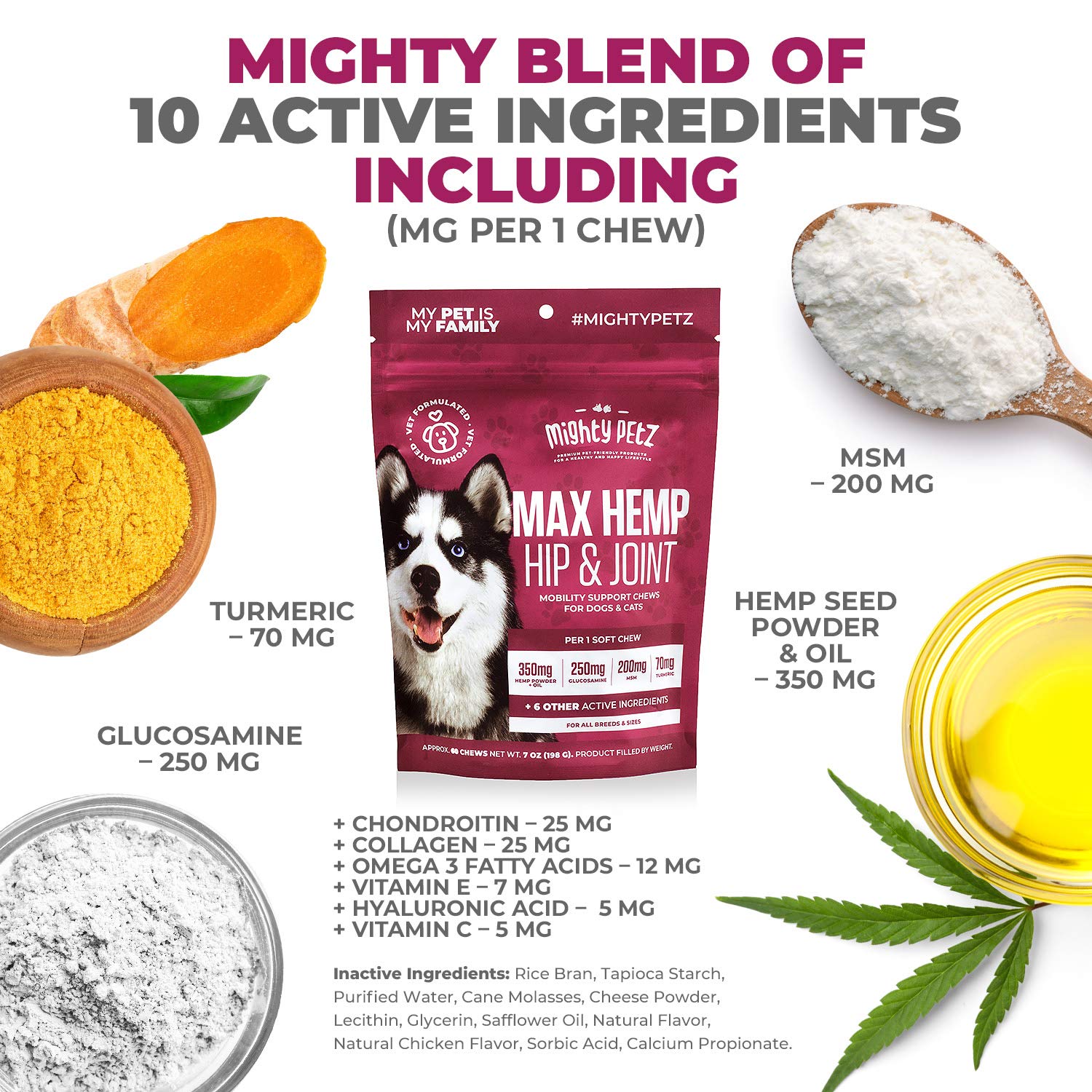 MAX Urinary Tract Support + MAX Hemp Hip & Joint Support for Dogs