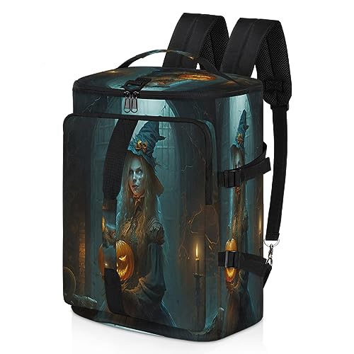 Halloween Witch Watercolor Painting(01) Gym Duffle Bag for Traveling Sports Tote Gym Bag with Shoes Compartment Water-resistant Workout Bag Weekender Bag Backpack for Men Women