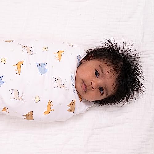 HALO 100% Cotton Sleepsack Swaddle, 3-Way Adjustable Wearable Blanket, TOG 1.5, Forest Friends, Small, 3-6 Months