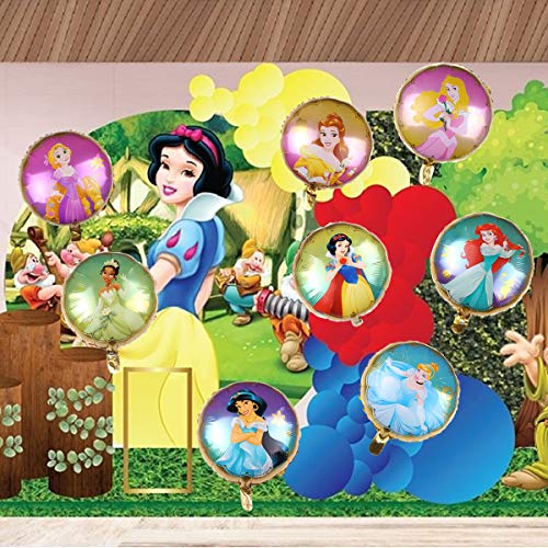 Disney Princess Balloons Bouquet ,Disney Princess Party Supplies Balloon Bouquet Decorations with 8 Princesses