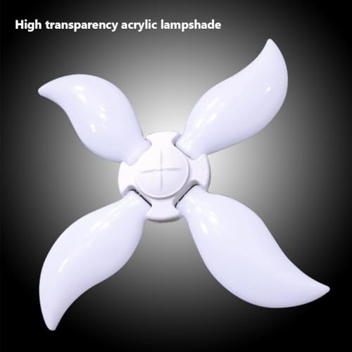 Huloretions Socket Fan Light Original,5000 Lumens Ip54 Waterproof E26/E27 Garage Light for Bedroom