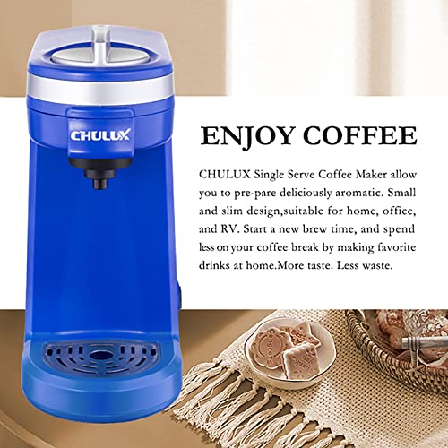 CHULUX Coffee Maker Machine,Single Cup Pod Coffee Brewer with Quick Brew Technology,Blue