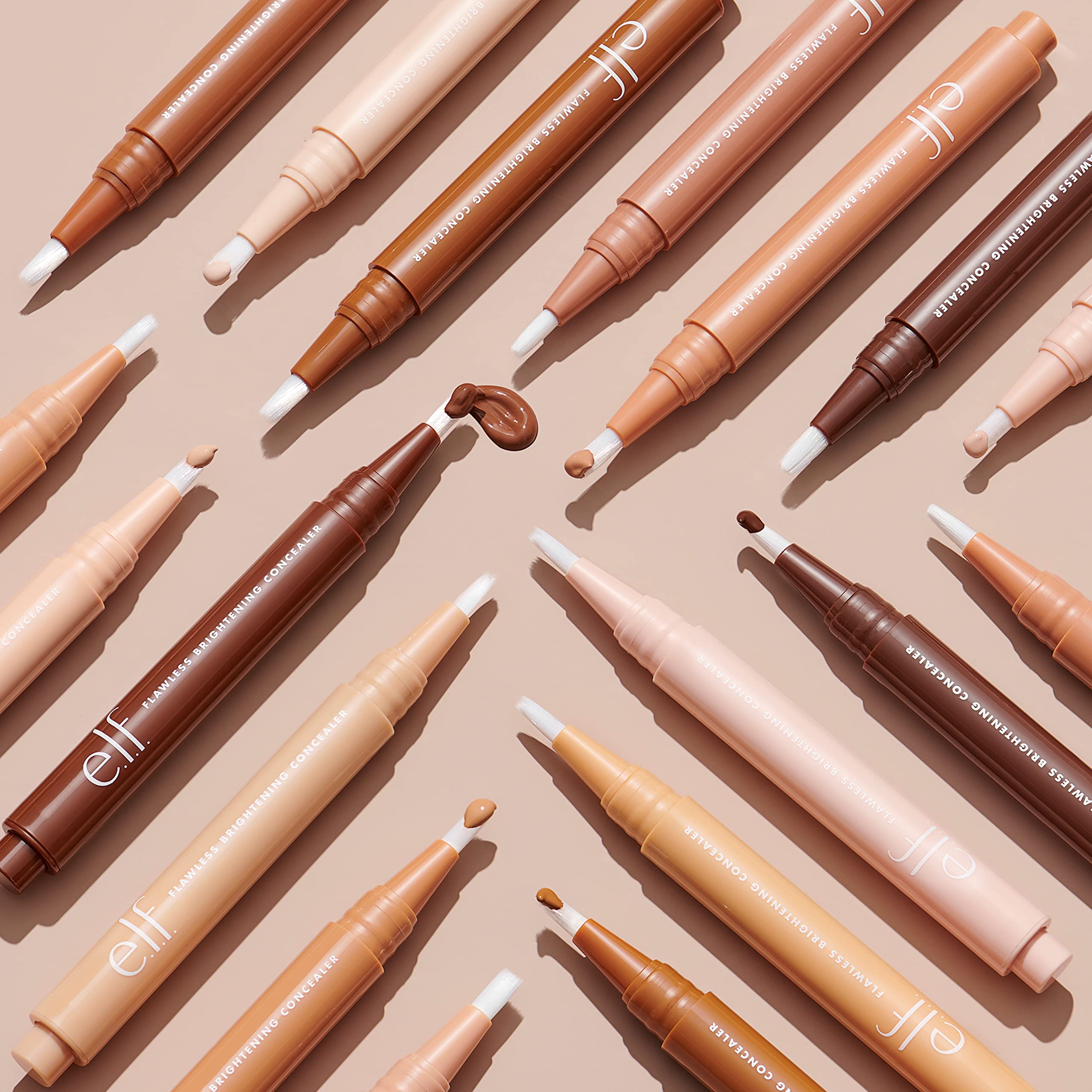 e.l.f. Flawless Brightening Concealer, Illuminating & Highlighting Face Makeup, Conceals Dark Under Eye Circles, Fair 10 C, 0.07 Fl Oz