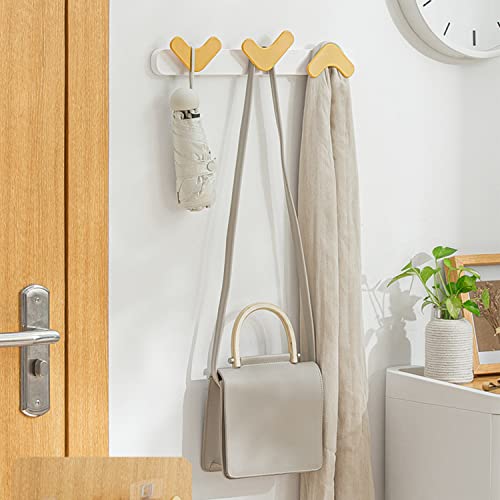SHANIABELLE Coat Rack Wall Mounted with Shelf,Hat Racks Hooks,Coat Hooks Wall Hooks for Bag Coats Hats Towels Clothes,Coat Rack Wall Mount Wall Mount Coat Rack(Pink)