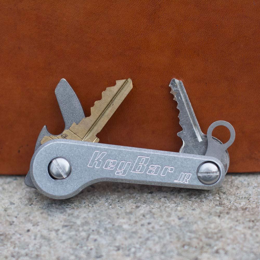 KeyBar JR Key Organizer EDC Tool | Everyday Carry Compact Key Holder Multi-Tool and Keychain Organizer (Holds 4-5 Keys) Made in the USA