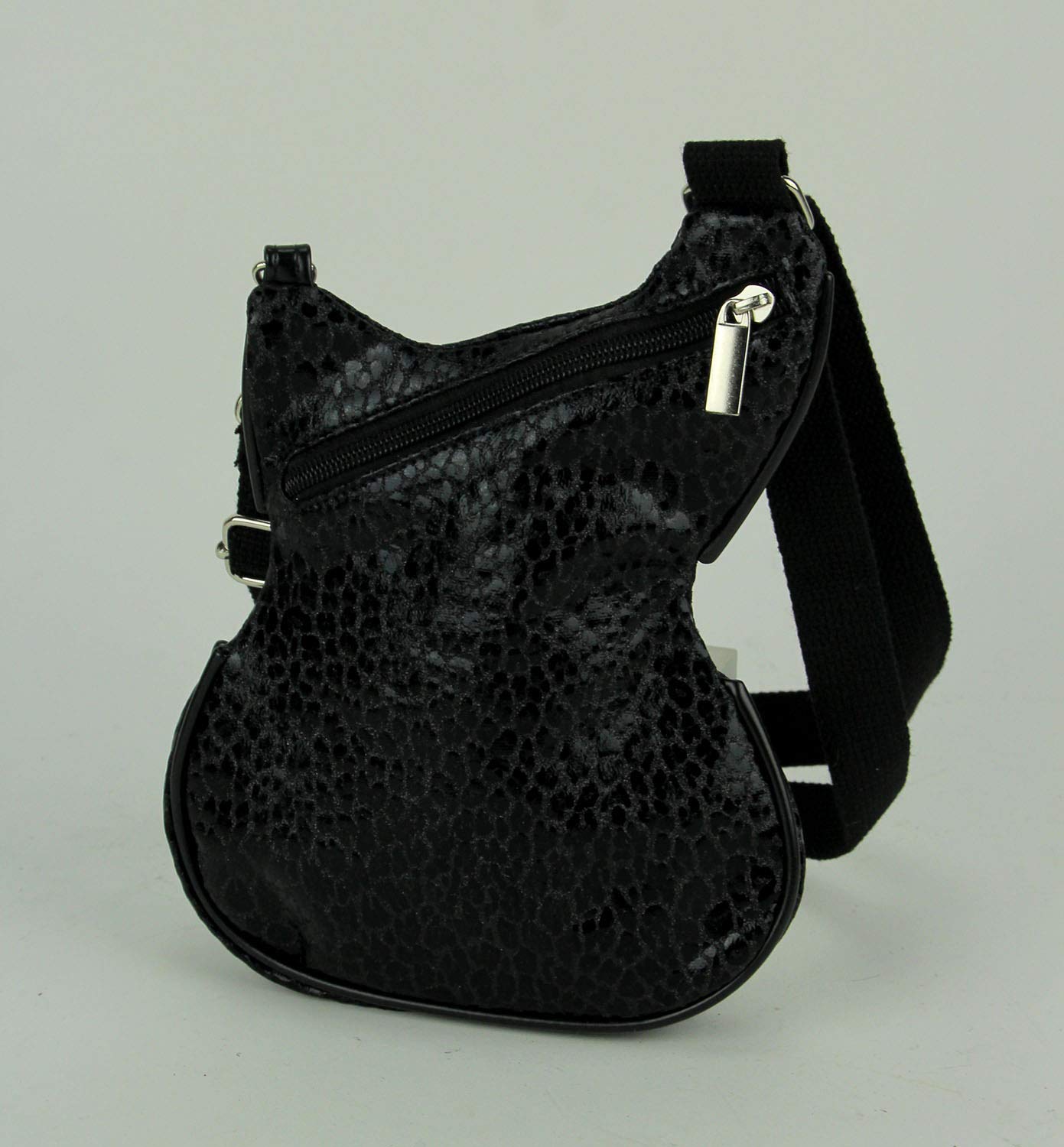 Things2Die4 Superstar Rock Star Electric Guitar Crossbody Purse, Black, Small