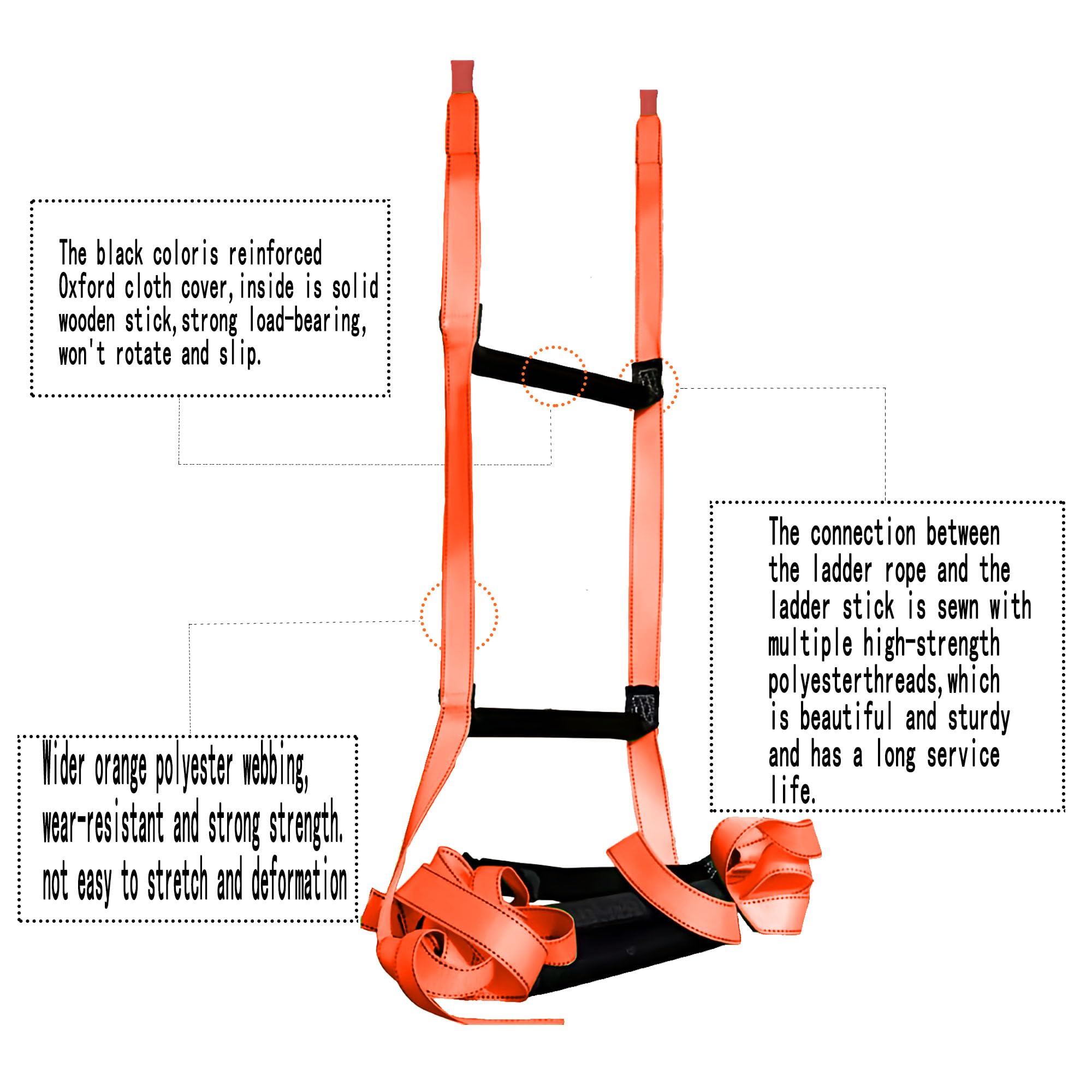 Fire Escape Ladder 26ft Emergency Fire Ladder Training Soft Ladder Jump Grid Ladder 2-3 Story Residential Reusable Window Balcony Treehouse Safety Rope Ladder