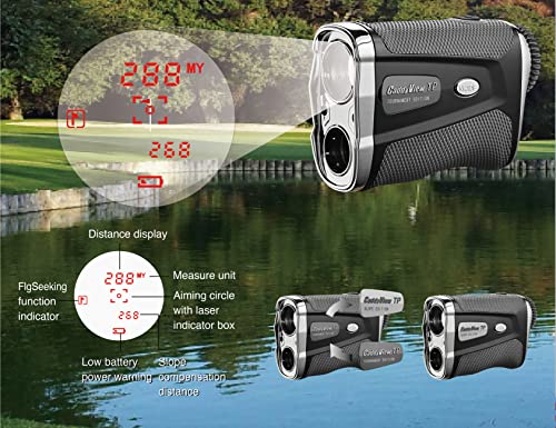 Caddytek Tour Professional Golf Laser Rangefinder with OLED Display- Black