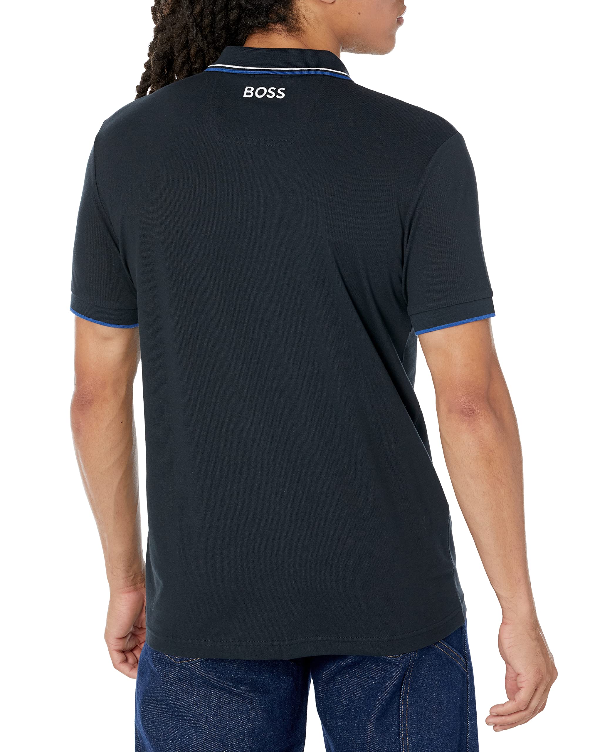 BOSS Green Men's Paddy Pro Golf Polo Shirt, Navy, XXXL