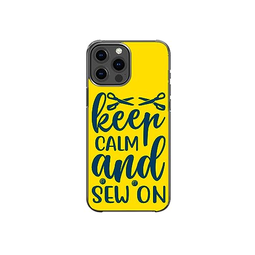 Keep Calm And Sew On Motivational Positive Pattern Art Design Anti-Fall and Shockproof Gift iPhone Case (iPhone X/XS)