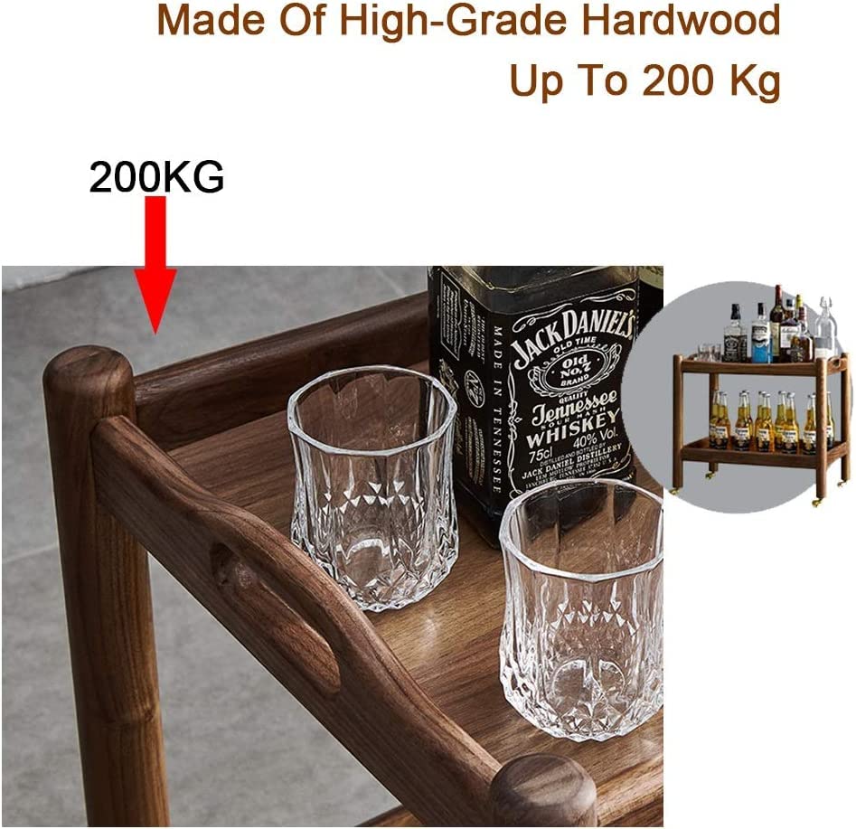 GAABAA Functional Trolley Shopping Cart with Storage Box Outdoor Drinks Tea Trolley Catering Mini Bar Bar Table Side Table Utility Cart Easy to Put for Home, Kitchen,Office
